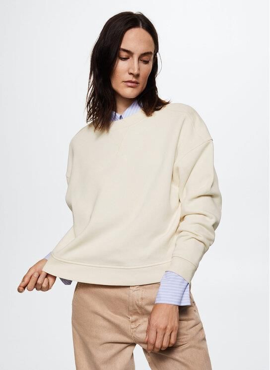 Mango Bluza Basic 37065955 Beżowy Regular Fit - Ceny i opinie - Ceneo.pl