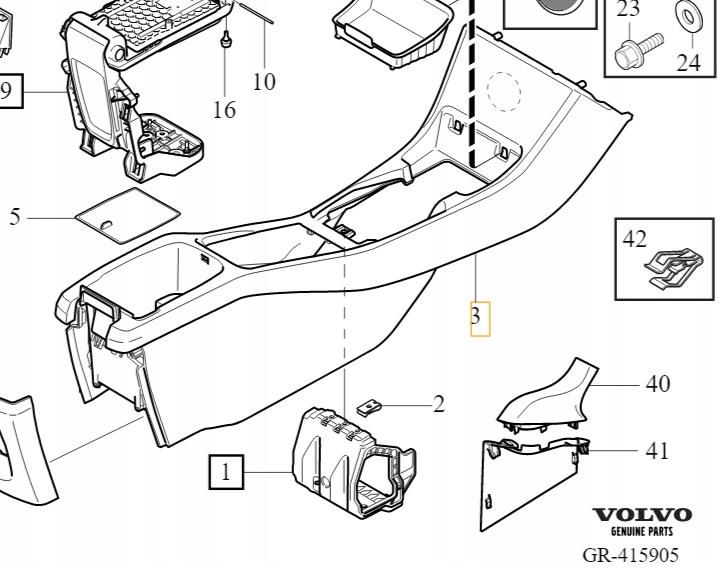 Volvo V40 V40Cc Tunel Środkowy Konsola 31389451 - Opinie i ceny na Ceneo.pl