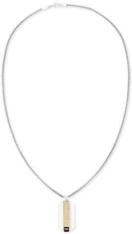 TOMMY HILFIGER BIŻUTERIA MĘSKI NASZYJNIK Z WISIORKIEM ZE STALI ...