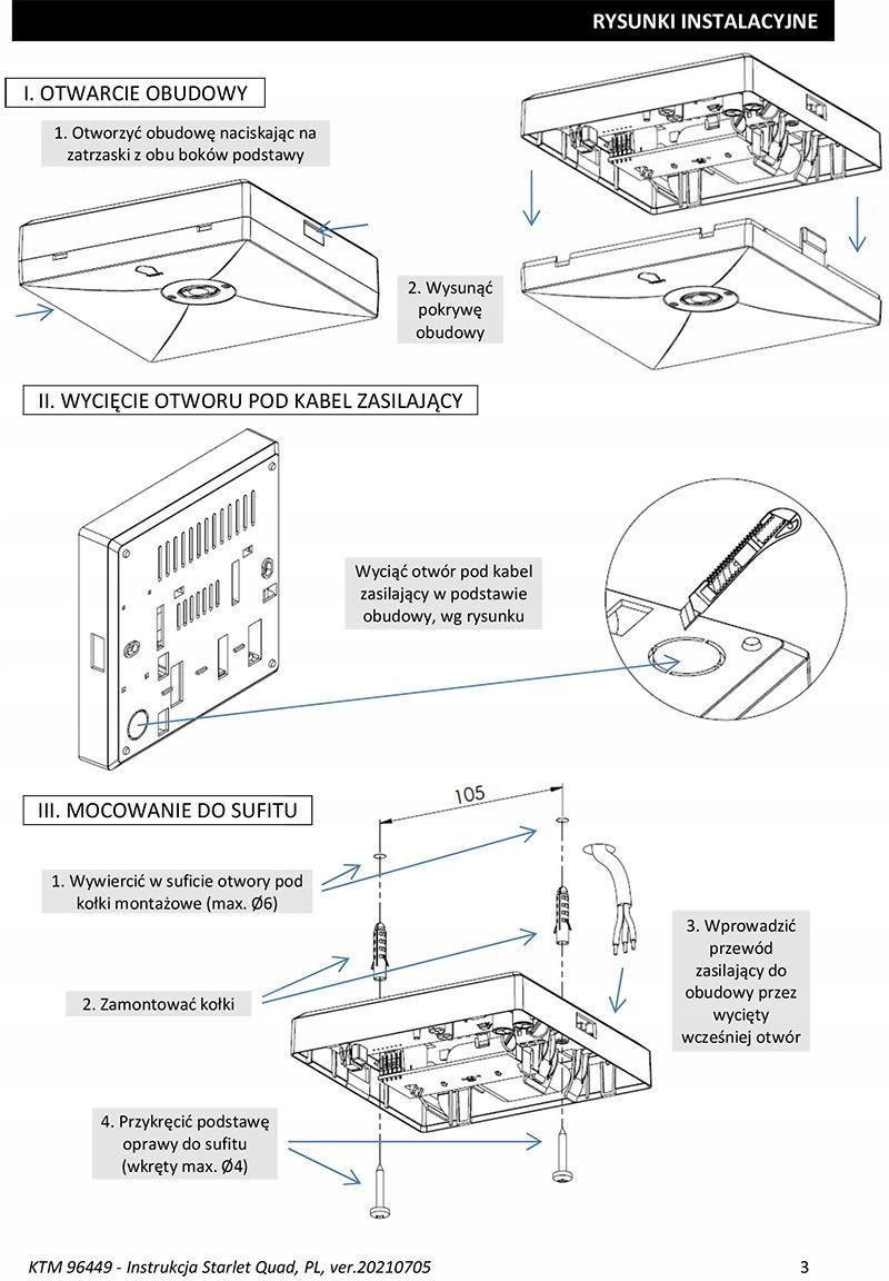 Intelight Oprawa Oświetlenia Awaryjnego Starlet Quad + Ramka (INTELIGHT92814+93001) - Opinie i ...