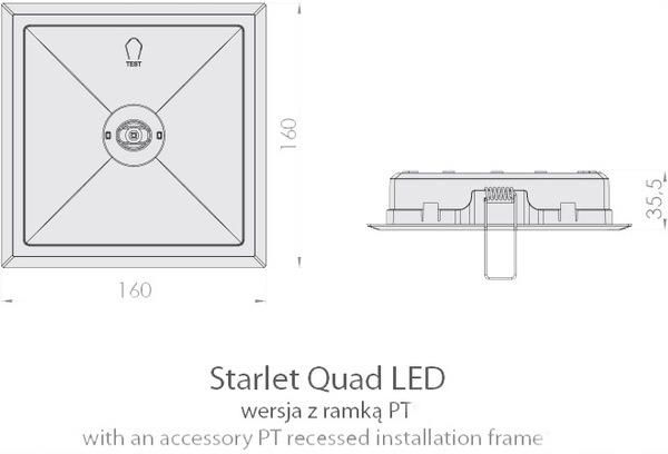 Intelight Oprawa Oświetlenia Awaryjnego Starlet Quad + Ramka (INTELIGHT92993+92820) - Opinie i ...