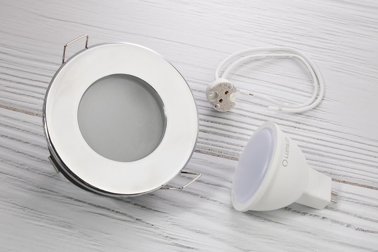 Lumiled Oprawa Hermetyczna IP44 + Led MR16 6W łazienkowa (ZOPRAQ0135C ...
