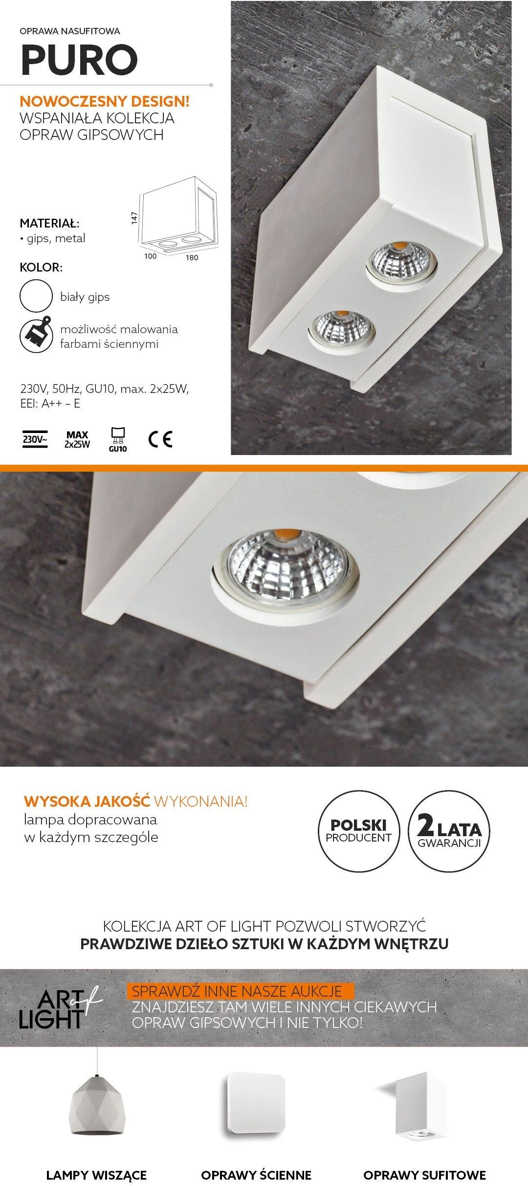 Kobi Light Podwójna Oprawa Sufitowa Puro Lampa Natynkowa - Opinie i ...