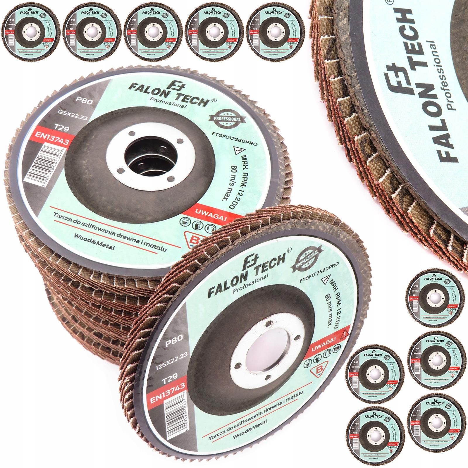 Falon-Tech Tarcza Ścierna Lamelka Listkowa 125Mm Gr80 Pro x10 - Opinie ...