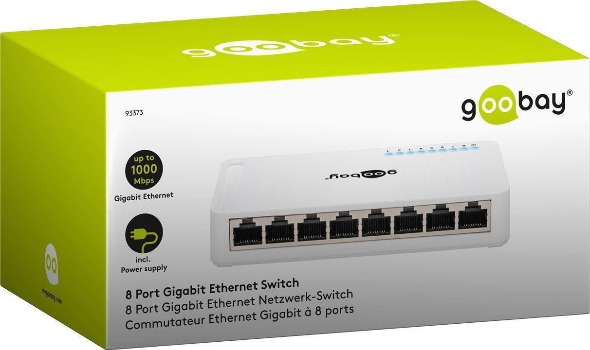 Goobay Switch Sieciowy Rj45 8-Portowy 1Gbps - Opinie i ceny na Ceneo.pl
