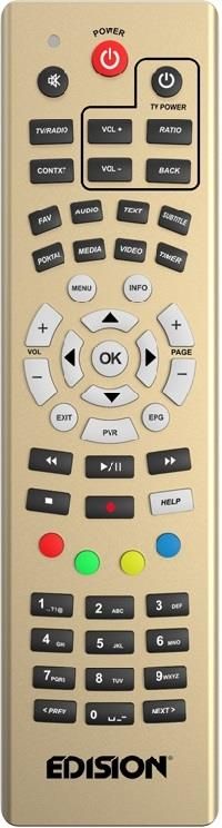 Edision Pilot Edi-Rcu Universal 1 Alu Gold - Opinie i ceny na Ceneo.pl