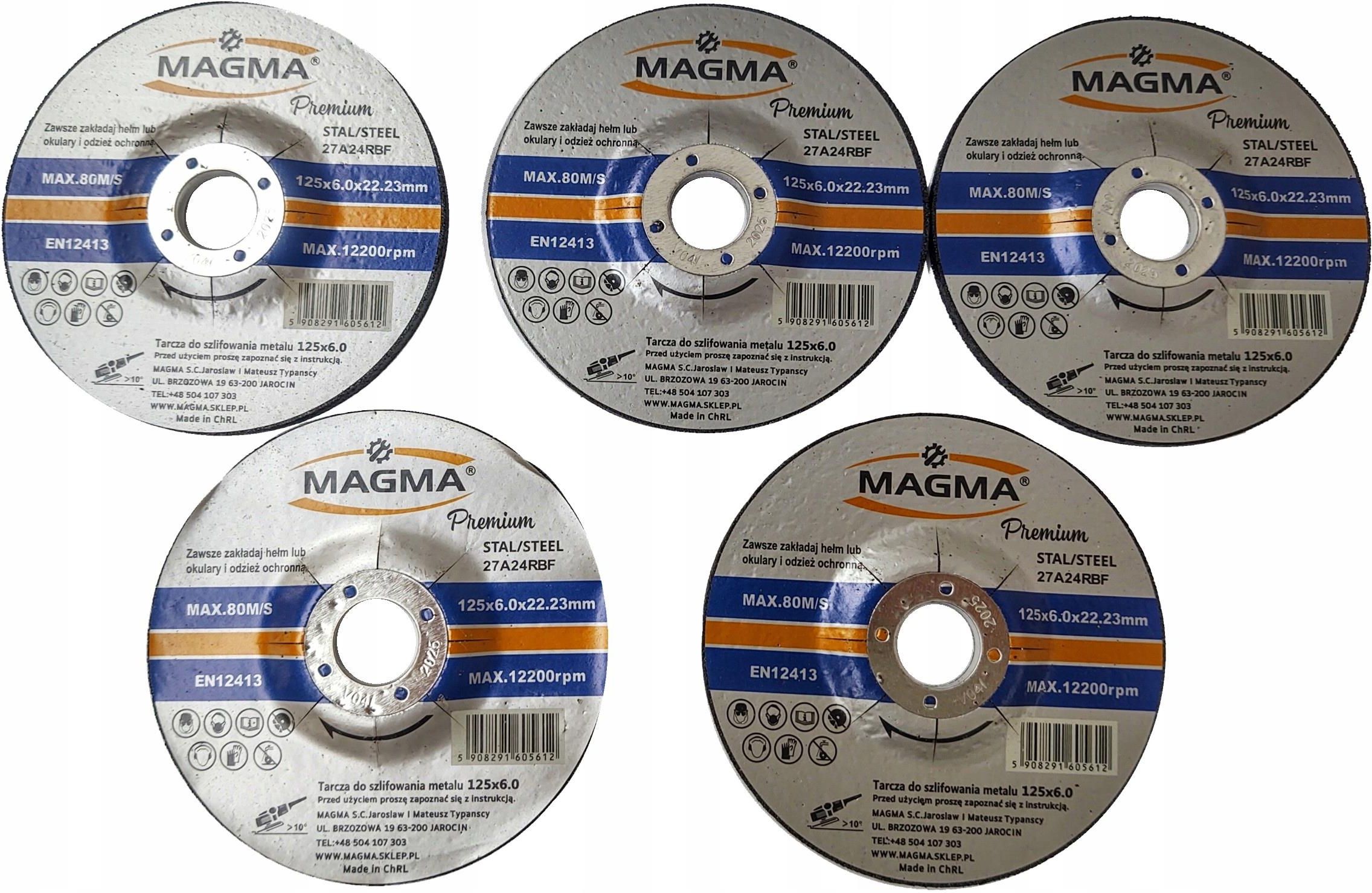 Magma 5 Tarcz Szlifowania Metalu Stali 125x6,0 Premium - Opinie i ceny ...