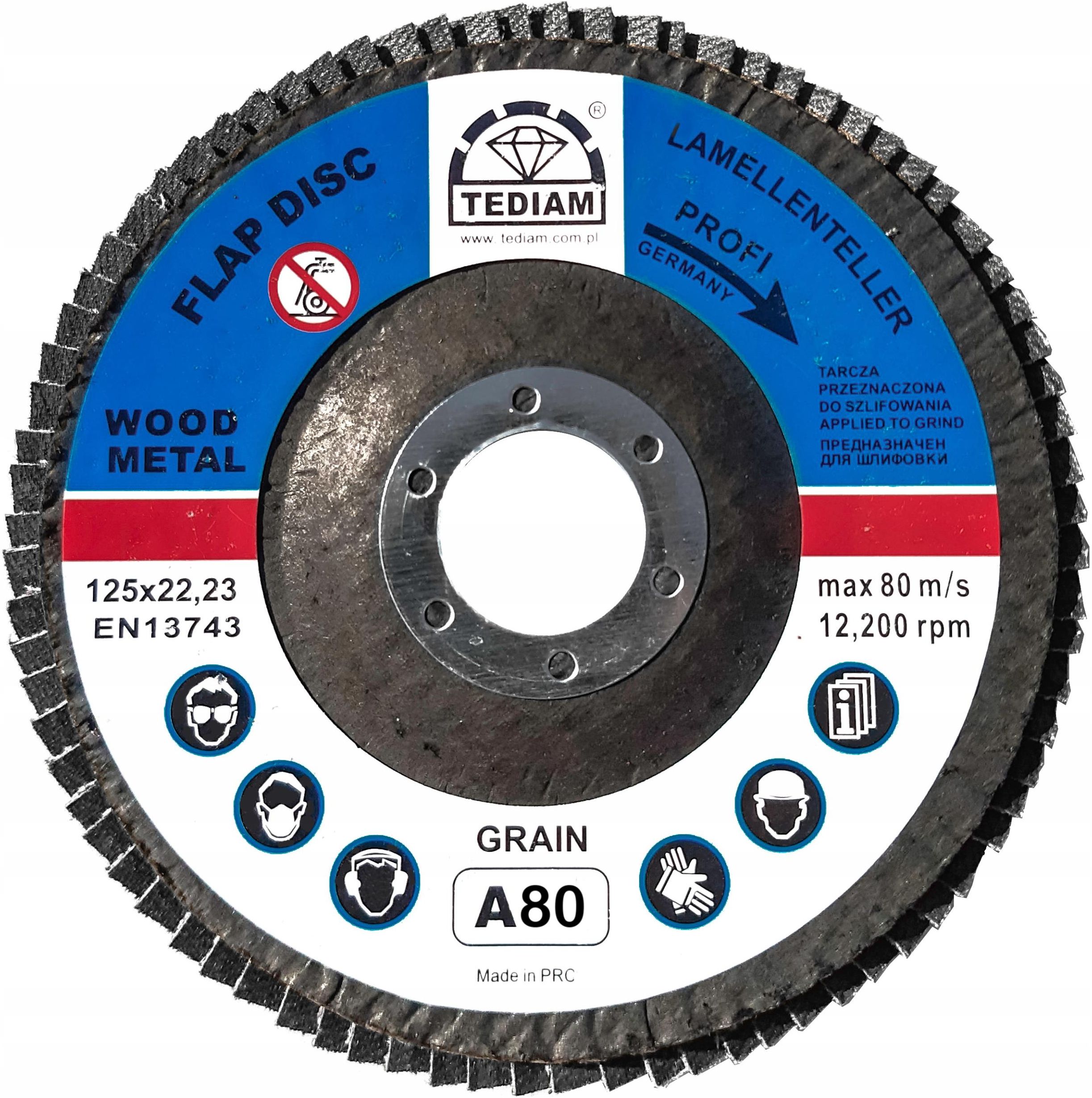 Tediam Tarcza Listkowa Uniweralna 125mm Gr 80 10 Sztuk - Opinie i ceny ...