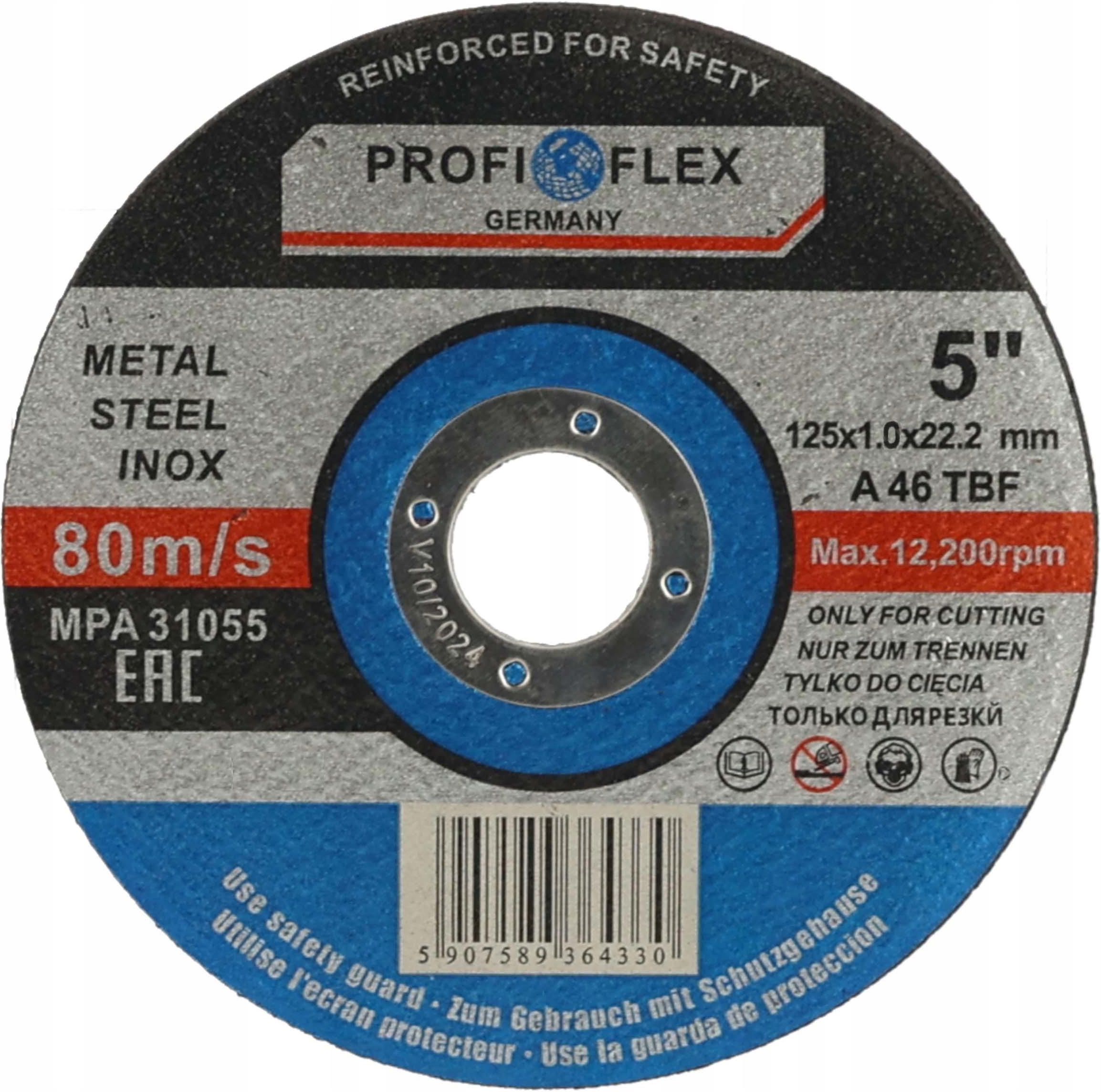 Tarcza tnąca Profi-Flex 50 x Tarcza Cięcia Metalu Inox Stali 125 1,0mm - Opinie i ceny na Ceneo.pl