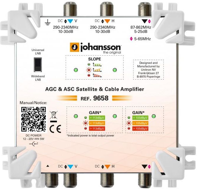 Johansson Wzmacniacz Sat+Tv Wide Band Agc Asc 9658 (WSATJOHSS9658 ...