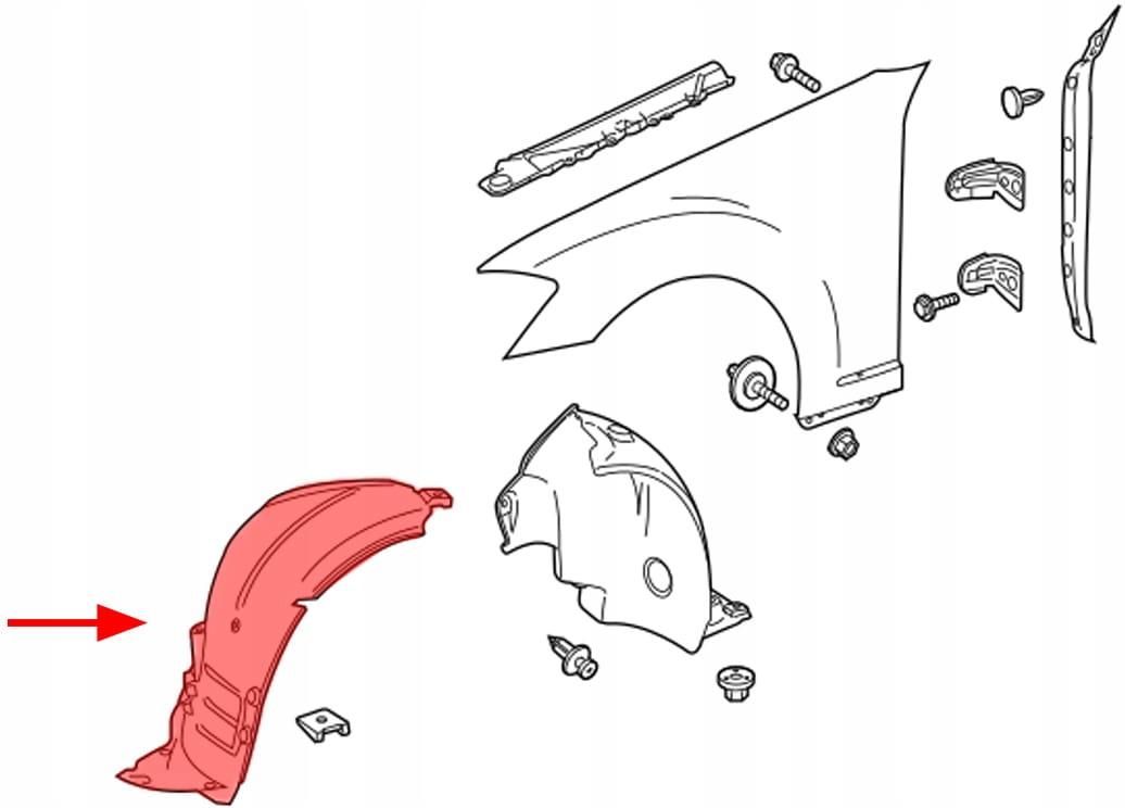 Nadkole MERCEDES S W221 NADKOLE PRZEDNIE PRAWE 2216902830 2216902830 ...