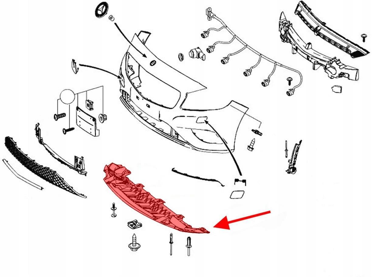 MERCEDES A-CLASS W176 12-18 OSŁONA ZDERZAKA PRZÓD A1768850736 - Opinie ...