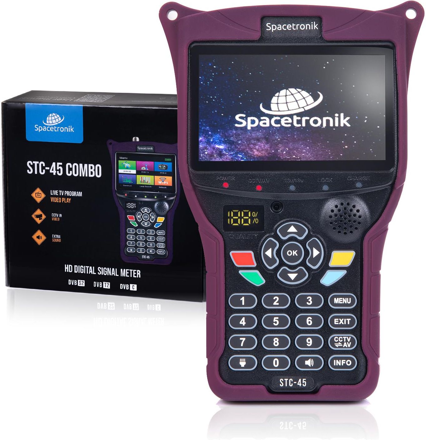 Miernik uniwersalny Spacetronik Miernik Sygnału Stc-45 Combo +Cctv ...
