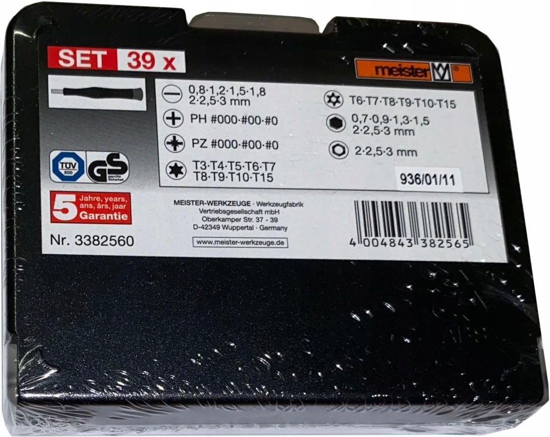 Meister Zestaw Bitów 39Cio Sztukowy 3382560 - Opinie i ceny na Ceneo.pl
