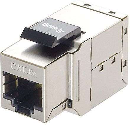 EQUIP 8 X PRZEJŚCIE KEYSTONE C6A/10G RJ45 CAT.6A EKRANOWANE DO PANELI ...