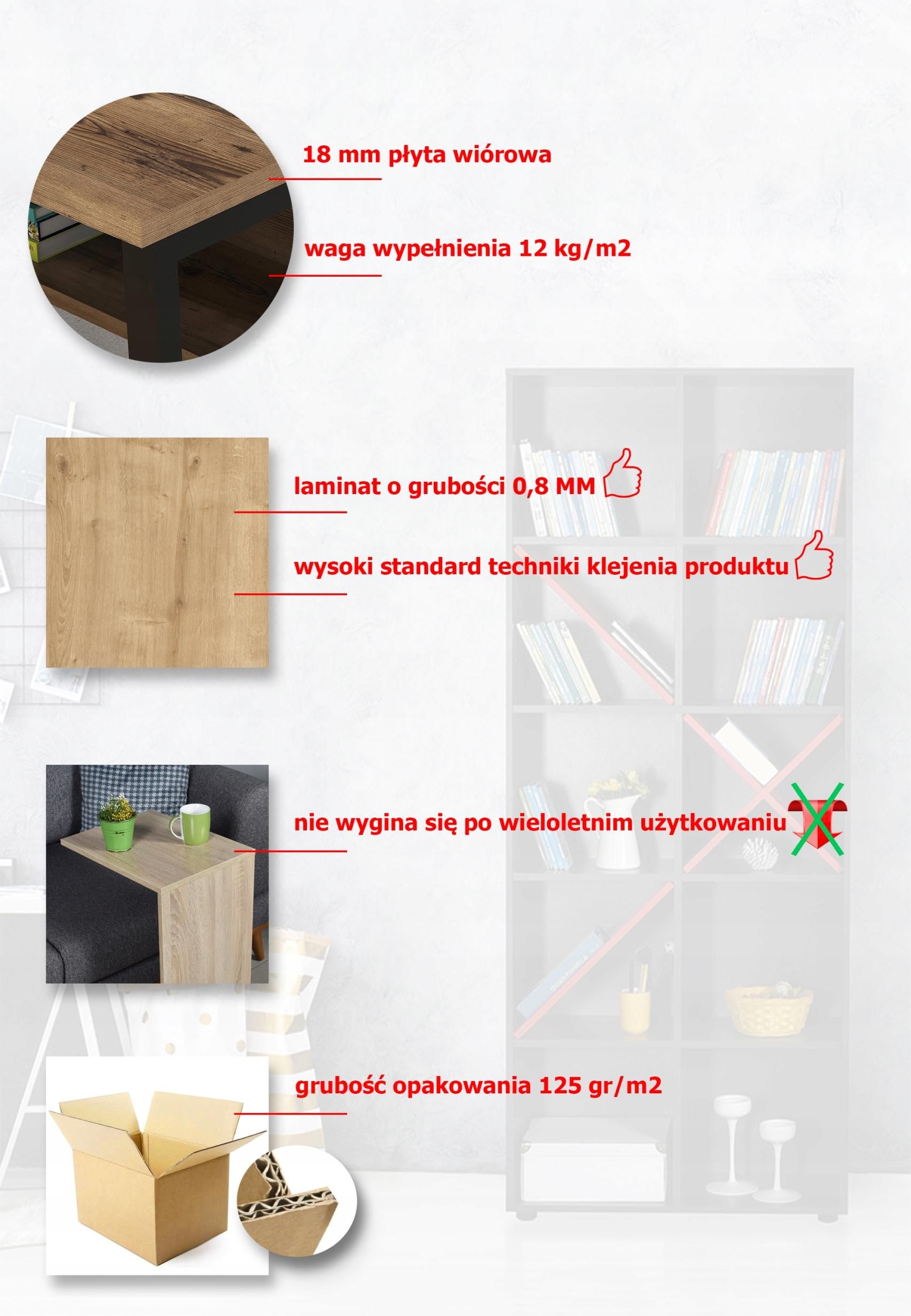 INNA REGAŁ STOJĄCY ELSTON 600 NOWOCZESNY SALON LOFT - Opinie i ...