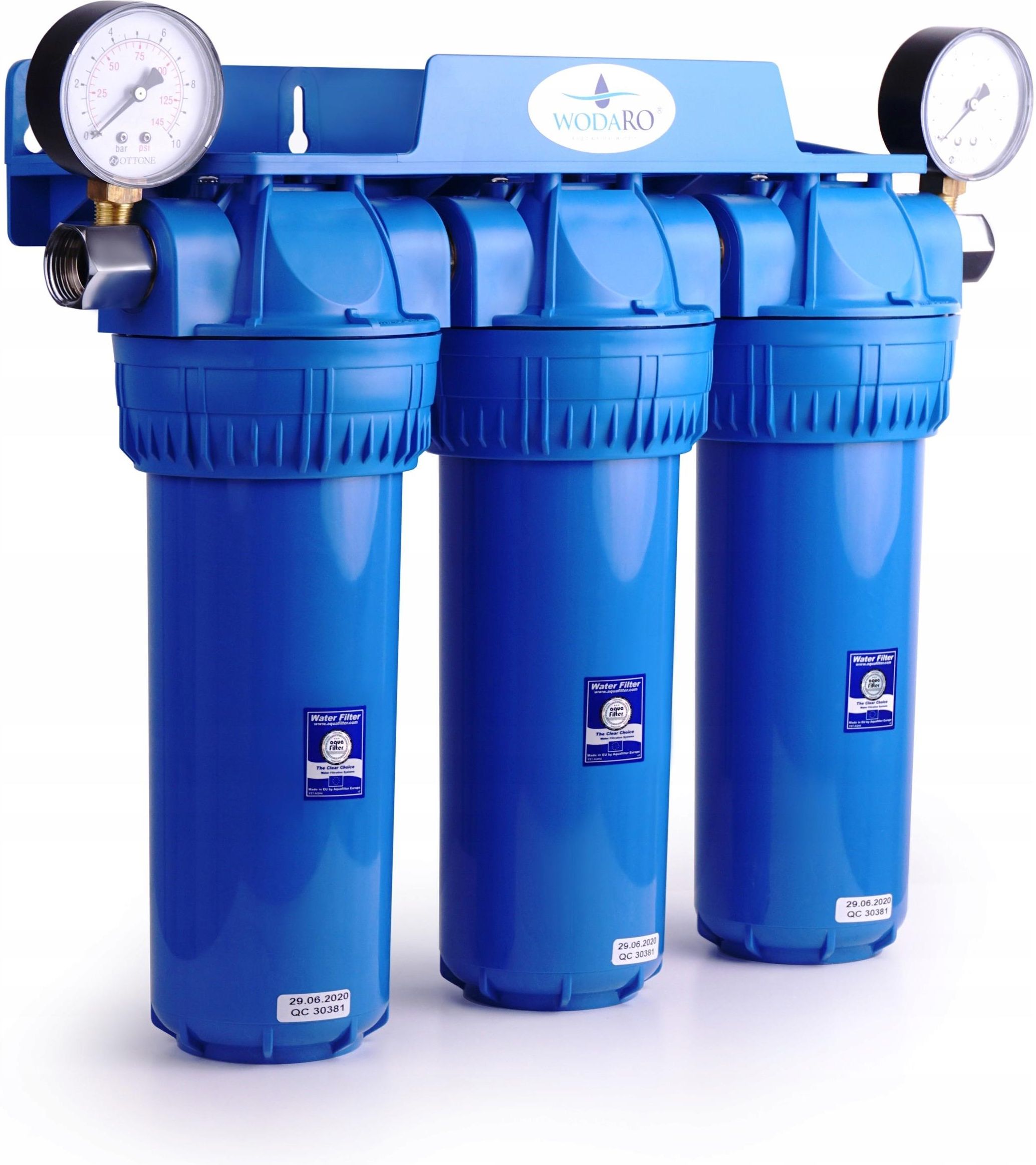 AQUAFILTER AQUAFILTER FILTR WODY NA CAŁY DOM ZMIĘKCZACZ 3-STOPNIOWY 3/4 ...