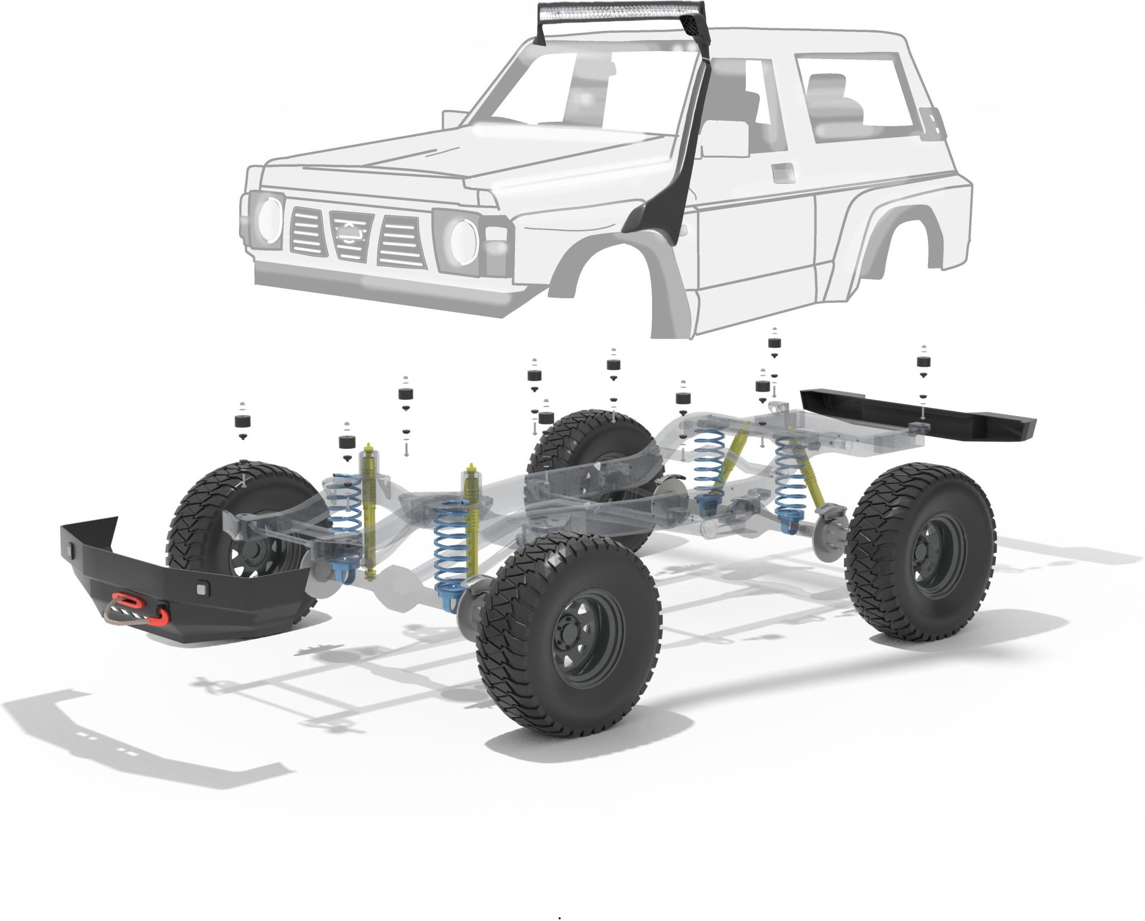 INNY NISSAN PATROL Y60 3D BODY LIFT KAROSERII +50MM 590/18 - opinie i ...