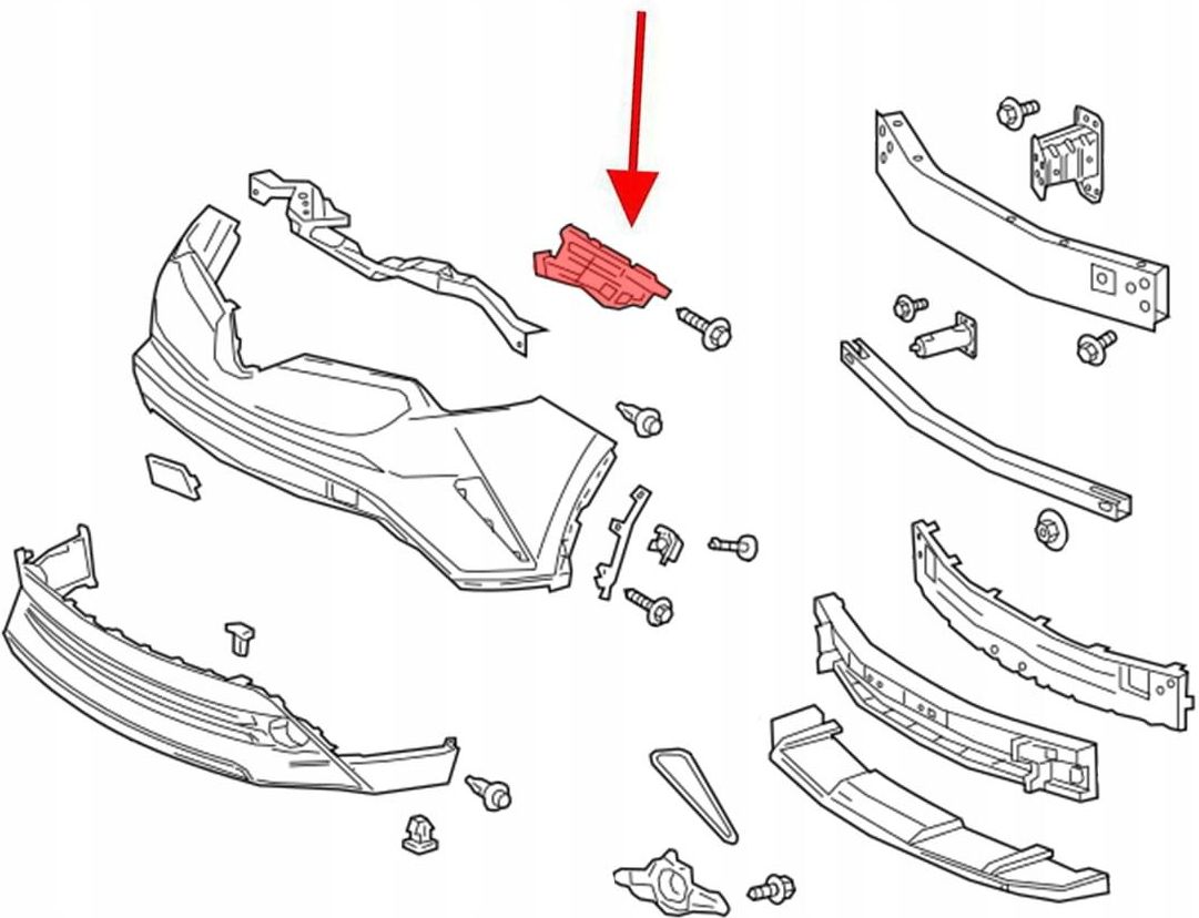 INNY TOYOTA C-HR 16- ŚLIZG ZDERZAKA PRZÓD L 52536F4010 52536F4010 ...
