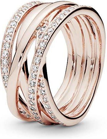 Pandora Damski Pierścionek Srebrny Pozłacany Rozmiar Pierścionka 52 (16,6) 180919Cz-52 Metal ...