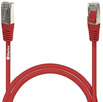 WAYTEX 3206 KABEL SIECIOWY RJ45 EKRANOWANY FTP CAT 5E 1 M CZERWONY ...