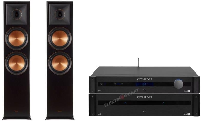 Wieża Emotiva BasX PT1 + Emotiva BasX A2 + Klipsch RP-8000F zestaw ...