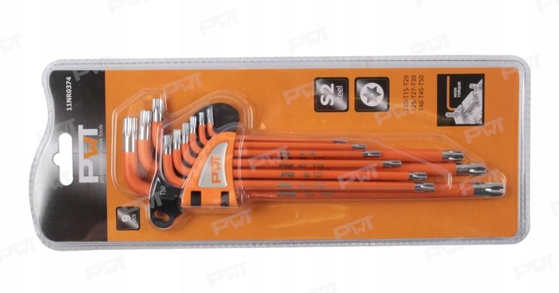 Zestaw narzędziowy Pwt Zestaw Kluczy Długich Torx 9szt. Stal S2 107409 ...