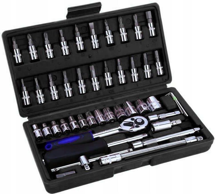 Zestaw narzędziowy Xl-Tools Zestaw Kluczy Nasadowych 46Cz 1/4'' Bity ...