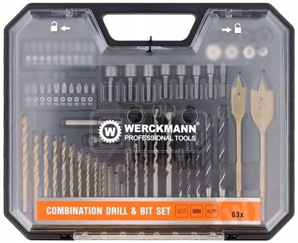 Zestaw narzędziowy Werckmann Zestaw Wierteł Bitów Nasadek/63szt ...