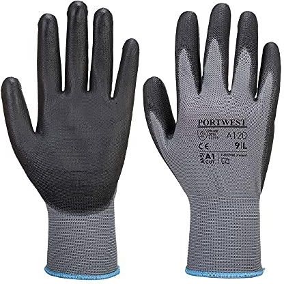 Portwest A120 Pu Powlekana Rekawica Regularny Rozmiar L Szary Czarny ...