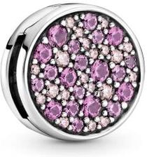 Pandora Różowy Klips Pavé Ze Srebra Wysokiej Próby Z Cyrkoniami Sześciennymi Kryształkami ...