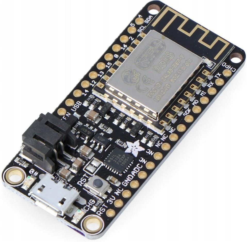 Mikrokontroler ADAFRUIT FEATHER HUZZAH ESP8266 - MODUŁ WIFI GPIO ...