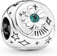 Pandora Charm Trójstronny Koniczyna Podkowa I Biedronka Srebro Kryształ ...