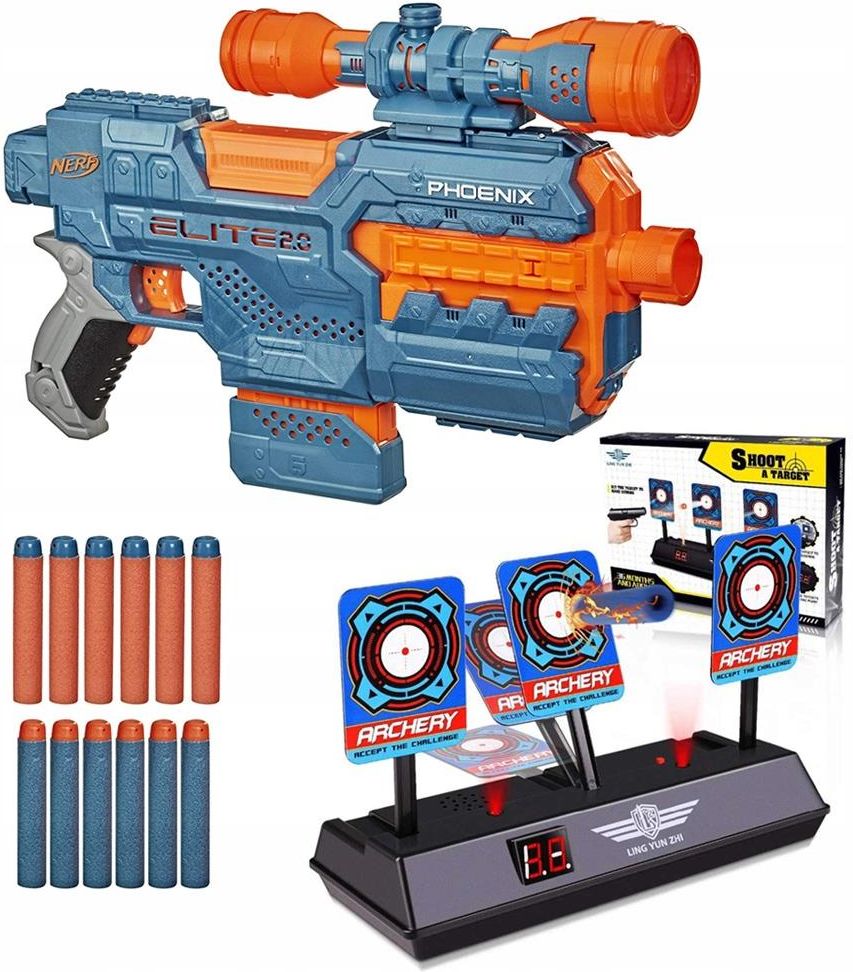 Nerf Elite 2.0 Phoenix Cs-6 +Elektroniczna Tarcza - Ceny i opinie ...