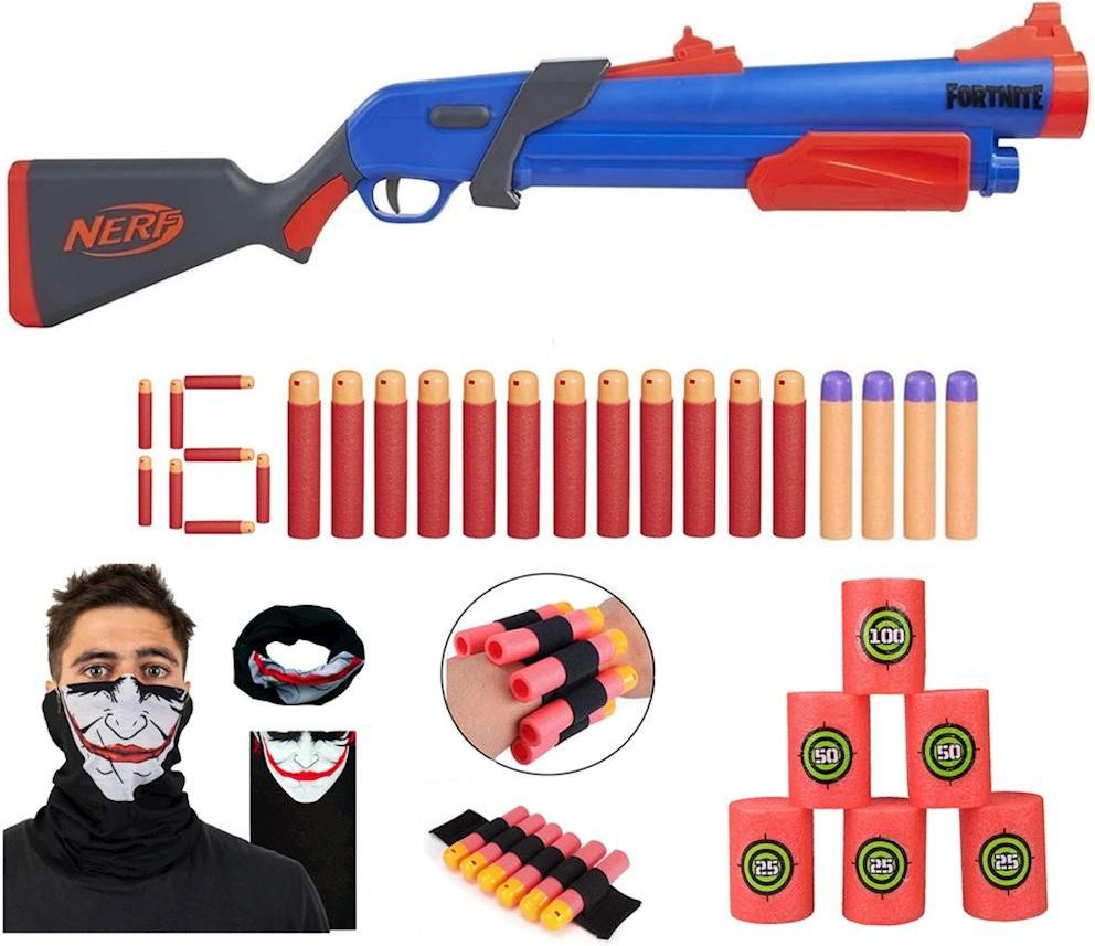 Nerf Fortnite Shotgun Pump Sg Mega F0318 + 12 Strzałek Bandana Joker ...