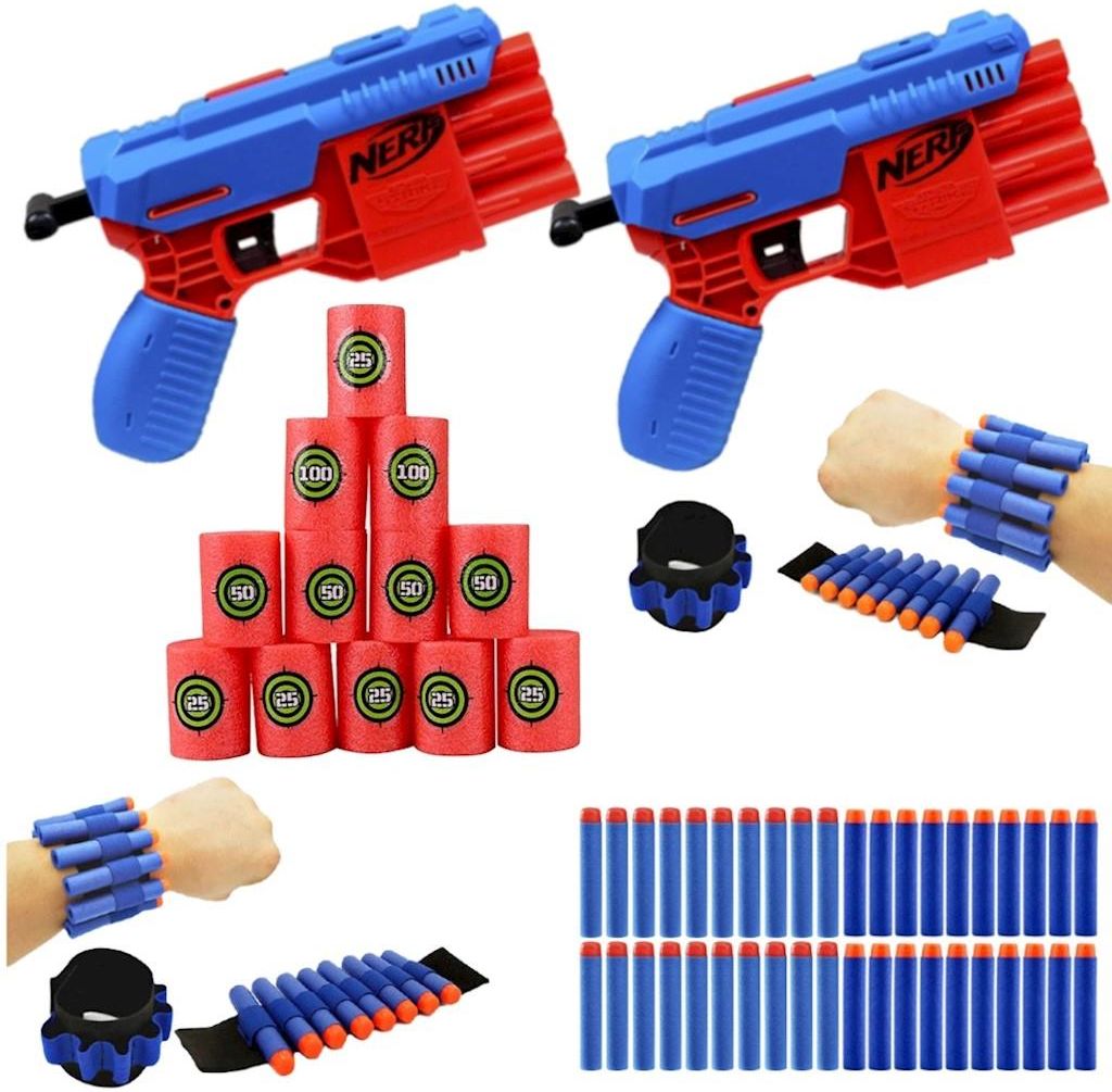 Nerf Zestaw 2X Alpha Strike Fang Qs-4 E6973 + Opaska 12 Celi 20 ...