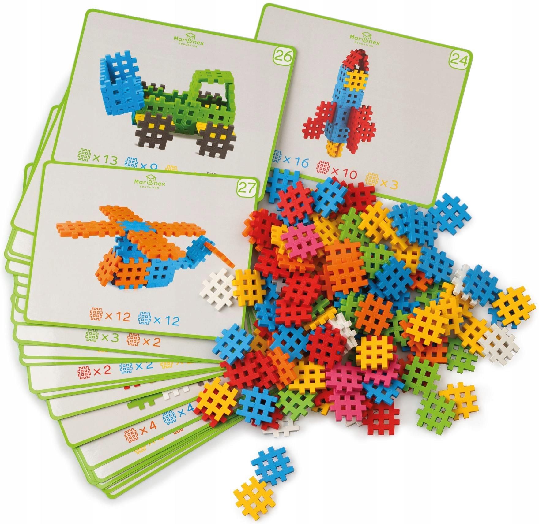 Marionex Klocki Mini Wafle Edukacja Karty Pracy Zabaw 500 - ceny i ...