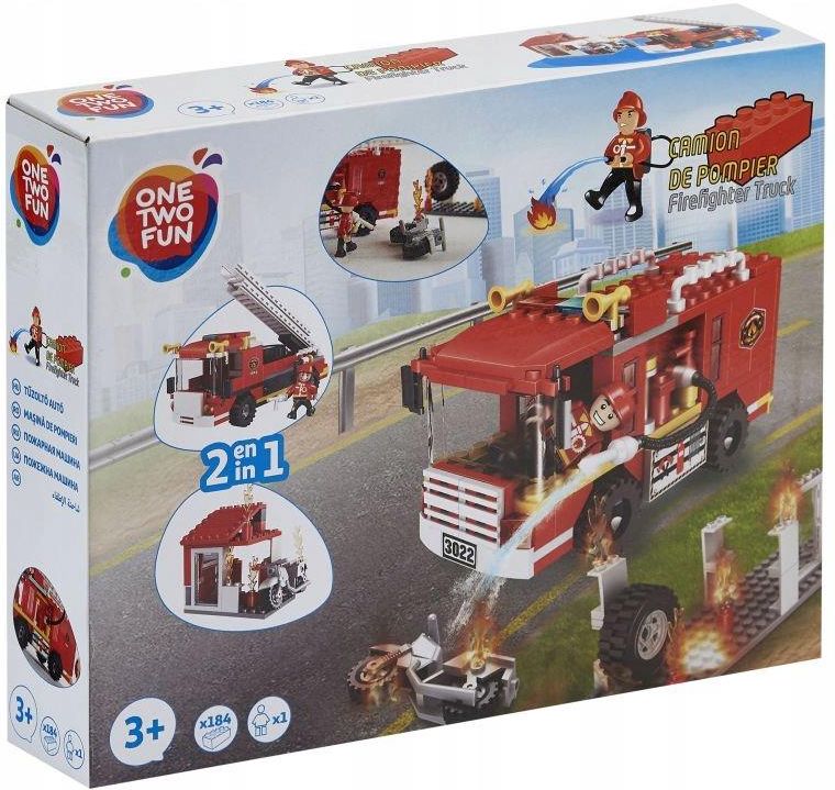 One Two Fun Klocki Straż Pożarna 2W1 184El. - ceny i opinie - Ceneo.pl