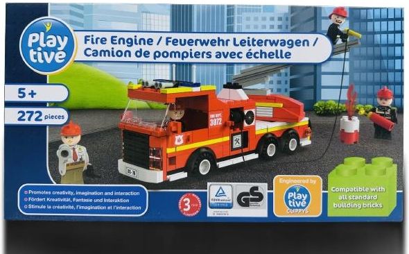 Play Tive Junior Playtive Wóz Strażacki Z Drabiną Klocki 272El. - ceny ...