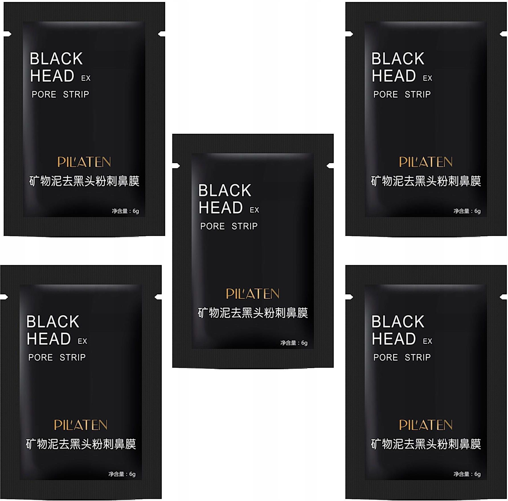 Maseczka Pilaten Black Mask Czarna Maska Peel Off 5 Sztuk - Opinie i ...