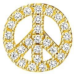 Thomas Sabo Damskie Kolczyki Na Sztyfcie, Znak Peace Z Białymi ...