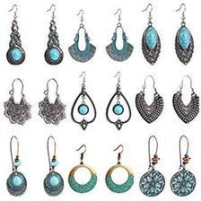 Wenlai 9 Par Rocznika Czeski Wisiorek Kolczyki Narodowy Styl Wiszące ...