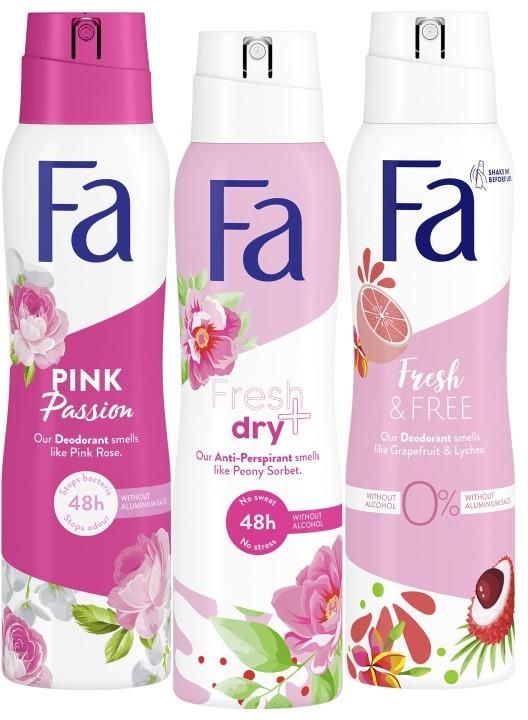 Fa Dezodorant Spray Zestaw Mix 150Ml X3 - opinie i ceny na Ceneo.pl