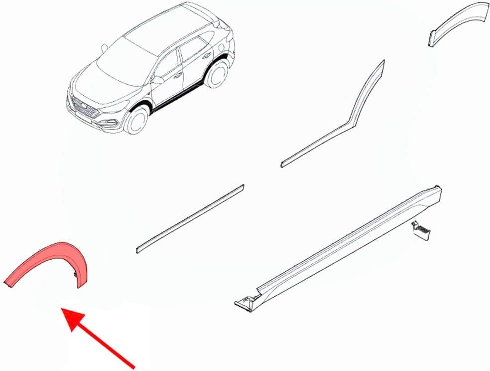 HYUNDAI TUCSON TL LISTWA BŁOTNIKA LEWA 87711D7000 87711D7000 - Opinie i ...