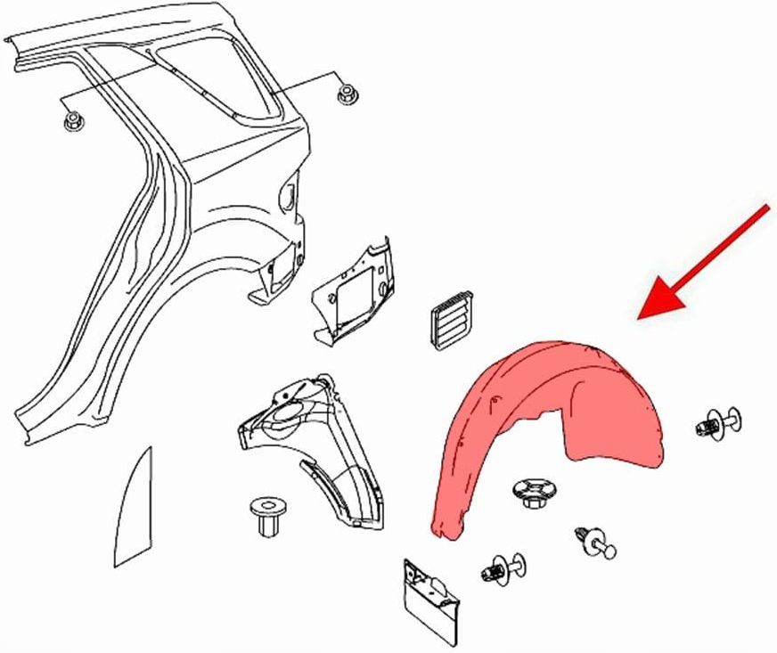 Nadkole INNY NADKOLE LEWY TYŁ A1648840522 MERCEDES ML W164 A1648840522 ...