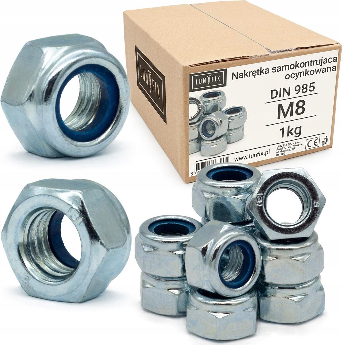 LUNFIX LUNFIX NAKRĘTKA SAMOKONTRUJĄCA M8 OCYN DIN 985 1KG 214SZT. N00038 - Opinie i ceny na Ceneo.pl