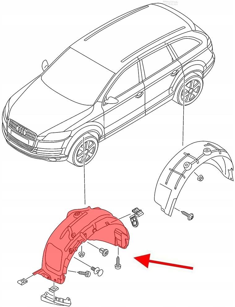 Nadkole INNY AUDI Q5 08-17 MATERIAŁOWE NADKOLE PRZEDNIE PRAWE ...