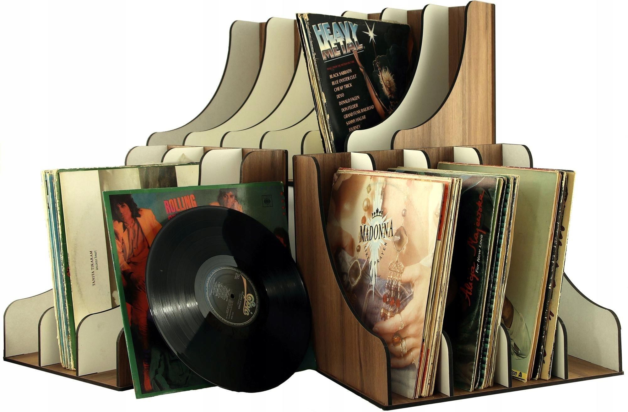 STOJAK PÓŁKA NA PŁYTY WINYLOWE WINYLE 20CM 50 PŁYT - Opinie i ...