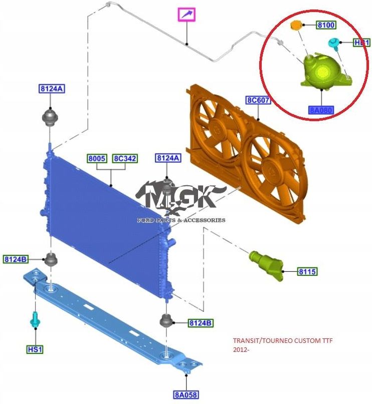 FORD OE ZBIORNICZEK DO PŁYNU CHŁODNICZEGO -2036675 BK218K218AH - Opinie ...