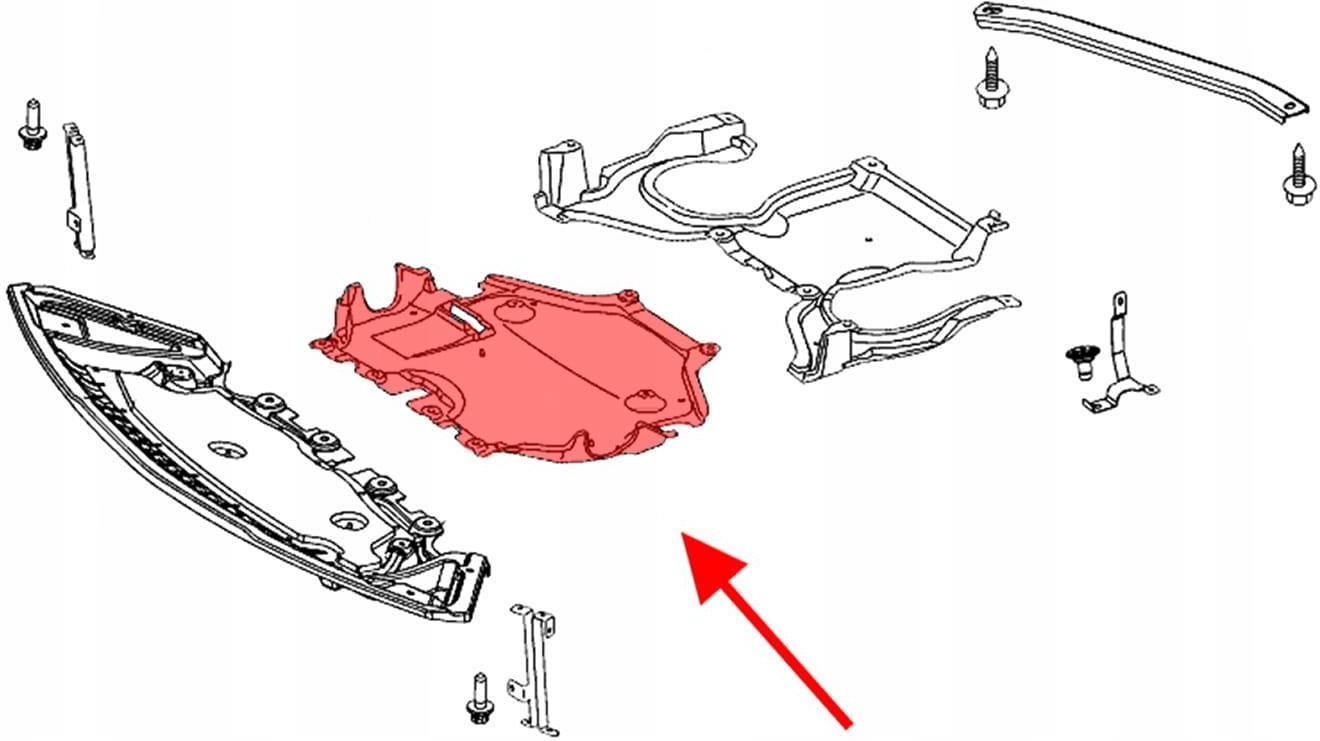 Mercedes E W212 0916 Osłona Silnika A2125202523 - Opinie i ceny na Ceneo.pl